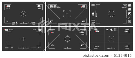 Video camera viewfinders. Recording view frame,... - Stock Illustration [61354915] - PIXTA