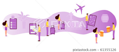 Vector People Travel rest vacation booking tour - Stock Illustration ...