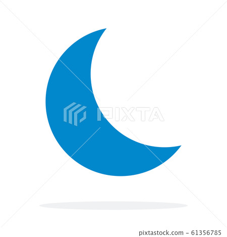 Blue crescent vector flat isolated - Stock Illustration [61356785] - PIXTA