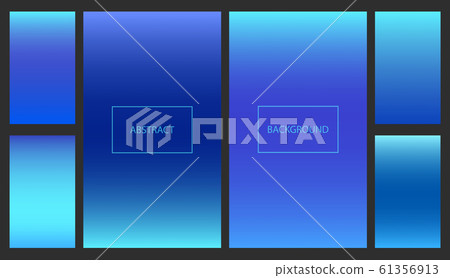 Bright classic blue gradients backgrounds set - Stock Illustration ...