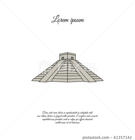 Chichen Itza color vector icon, sign, symbol - Stock Illustration ...
