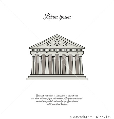 Parthenon in Athens color vector icon, sign,... - Stock Illustration ...