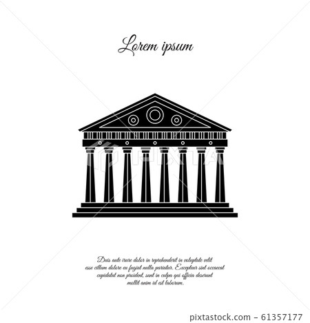 Parthenon in Athens vector icon, sign, symbol - Stock Illustration ...