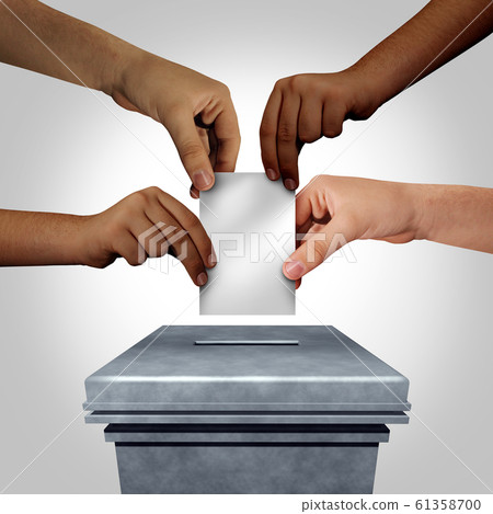 Diverse Hands Casting A Ballot - Stock Illustration [61358700] - PIXTA