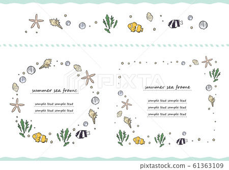 Sea frame, line material - Stock Illustration [61363109] - PIXTA