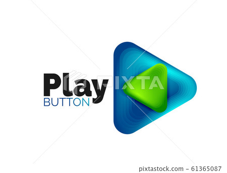 Play, arrow or download button icon, minimal... - Stock Illustration ...