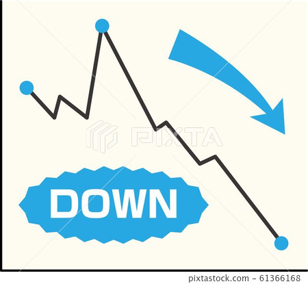 Stock price drop loss illustration - Stock Illustration [61366168] - PIXTA