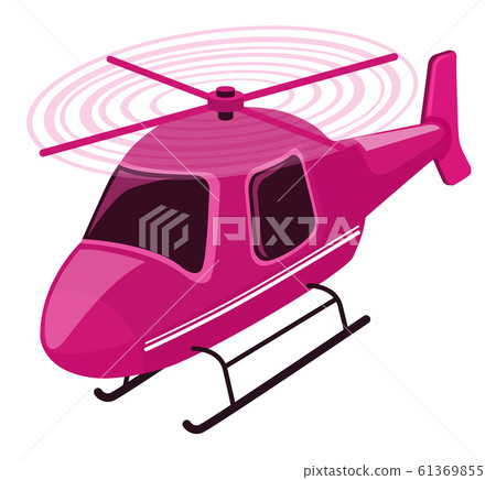 Isolated helicopter in pink color - Stock Illustration [61369855] - PIXTA