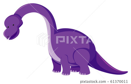 Single picture of purple brachiosaurus - Stock Illustration [61370011 ...