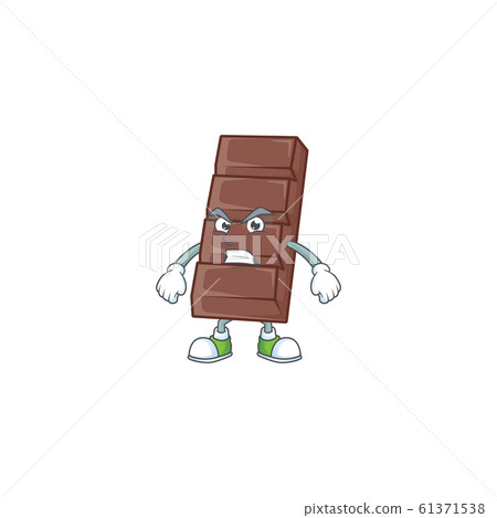 cartoon character of chocolate bar with angry face - Stock Illustration ...