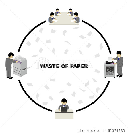 Waste of paper - Stock Illustration [61371583] - PIXTA
