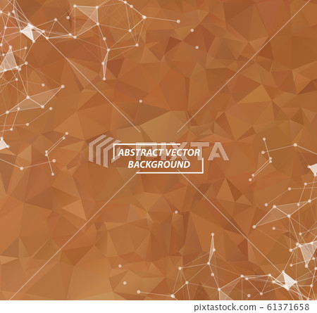 Brown Polygonal background molecule and - Stock Illustration [61371658 ...