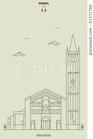 Parma cathedral, Italy. Landmark icon - Stock Illustration [61372760 ...