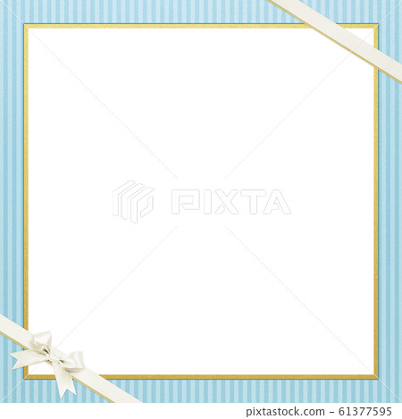 Background-blue-stripe-ribbon-frame - Stock Illustration [61377595] - PIXTA