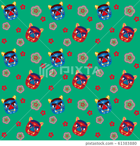 Setsubun Akaoni Blue Demon Illustration Total... - Stock Illustration ...