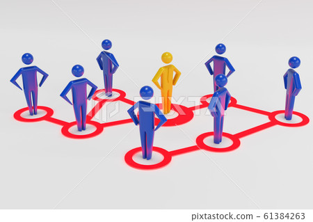 The gold human 3d figure extends its influence... - Stock Illustration ...