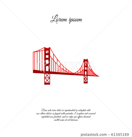 US symbol - Golden Gate Bridge. Vector landmark... - Stock Illustration ...