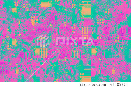 Abstract technology collage background-插圖素材 [61385771] - PIXTA圖庫
