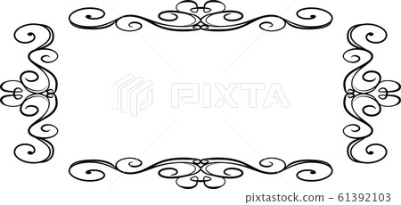 Horizontal rectangular antique frame modern... - Stock Illustration ...
