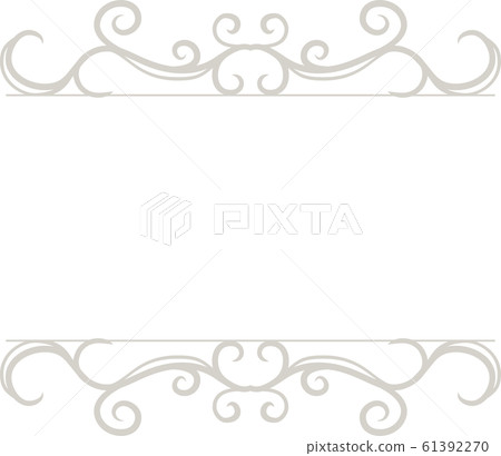 Top and bottom antique frame modern retro... - Stock Illustration ...