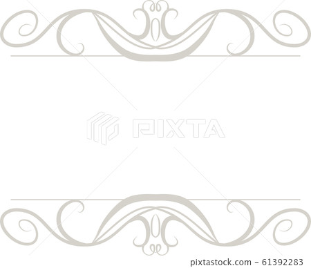 Top and bottom antique frame modern retro... - Stock Illustration ...