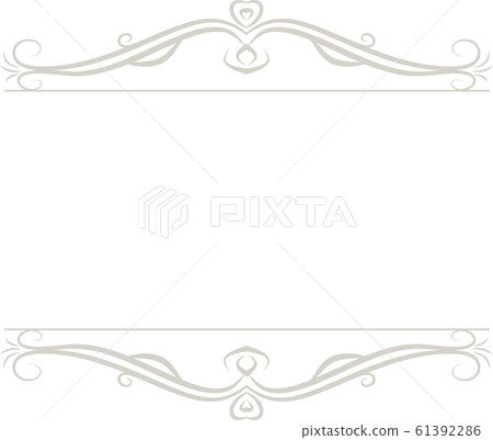 Top and bottom antique frame modern retro... - Stock Illustration ...