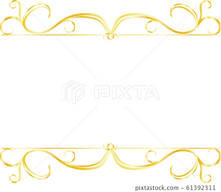 Top and bottom antique frame modern retro... - Stock Illustration ...