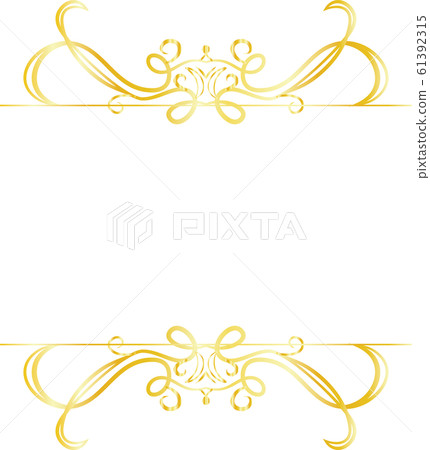 Top and bottom antique frame modern retro... - Stock Illustration ...
