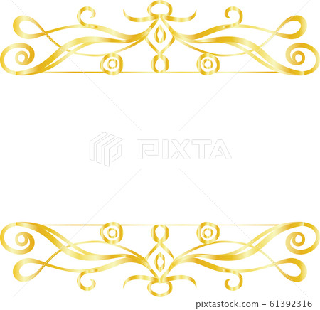 Top and bottom antique frame modern retro... - Stock Illustration ...