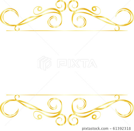 Top and bottom antique frame modern retro... - Stock Illustration ...