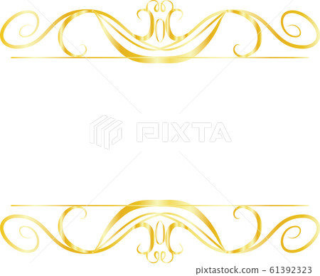 Top and bottom antique frame modern retro... - Stock Illustration ...
