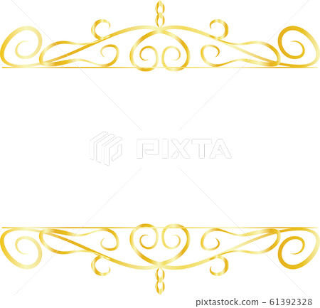 Top and bottom antique frame modern retro... - Stock Illustration ...