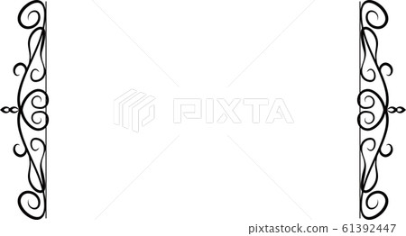Left and right antique frame modern retro... - Stock Illustration ...