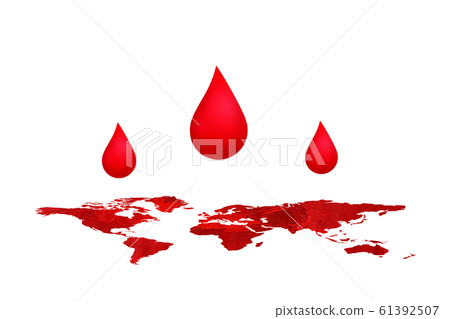 Many red bloods dripping on blood splashed... - Stock Illustration ...
