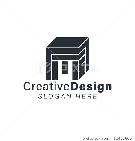 Initial letter M Box Modern Logo Ideas. - Stock Illustration [61402600 ...