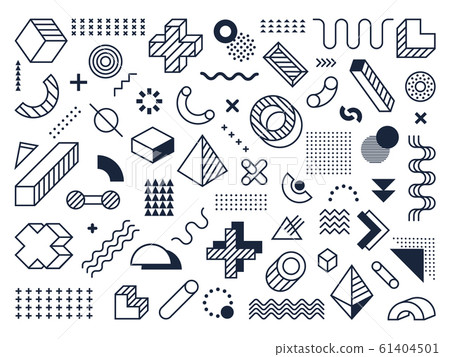 Graphical memphis element. Retro geometric... - Stock Illustration ...