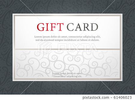 Gift Card Banner with Ornaments and Text Present-插圖素材 [61406023] - PIXTA圖庫