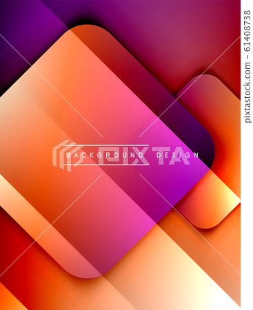 Rounded squares shapes composition geometric... - Stock Illustration ...