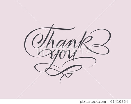 Thank you lettering - Stock Illustration [61410864] - PIXTA