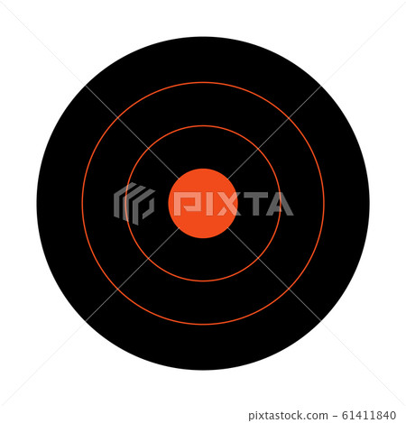 Black circular shooting target for the practice on - Stock Illustration ...