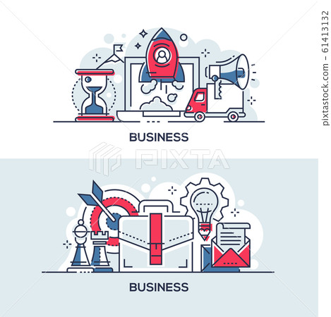 Business development and management banner... - Stock Illustration ...