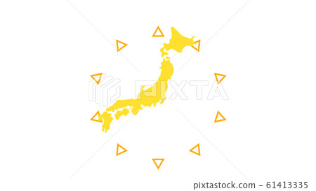 Image of triangle spreading from Japan map - Stock Illustration ...