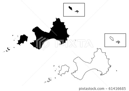 Kinmen County map vector.... - Stock Illustration [61416685] - PIXTA