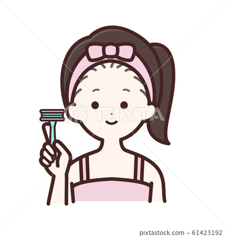 Woman with a razor - Stock Illustration [61423192] - PIXTA