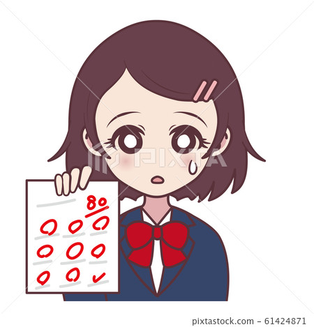 Girl (test 80 points, student) - Stock Illustration [61424871] - PIXTA