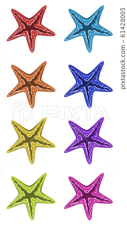 Colorful Starfish Clipart Illustrations