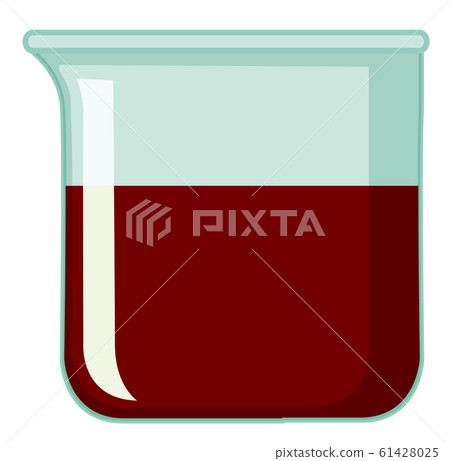 Beaker filled with red chemical - Stock Illustration [61428025] - PIXTA