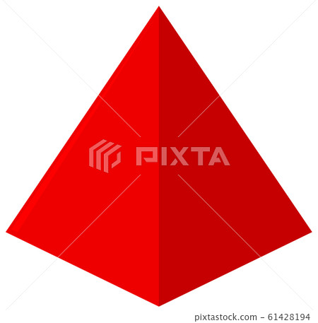 Geometric shape of triangle in red - Stock Illustration [61428194] - PIXTA