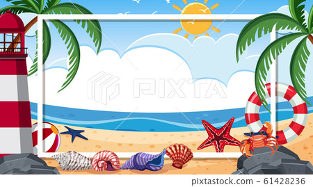 Beach Scene Clipart Border Free Summer Borders