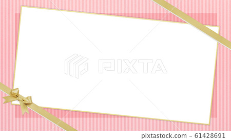 Background-pink-stripe-ribbon-frame - Stock Illustration [61428691] - PIXTA